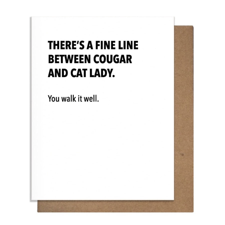 Cougar Notecard for Her Birthday at Home Smith