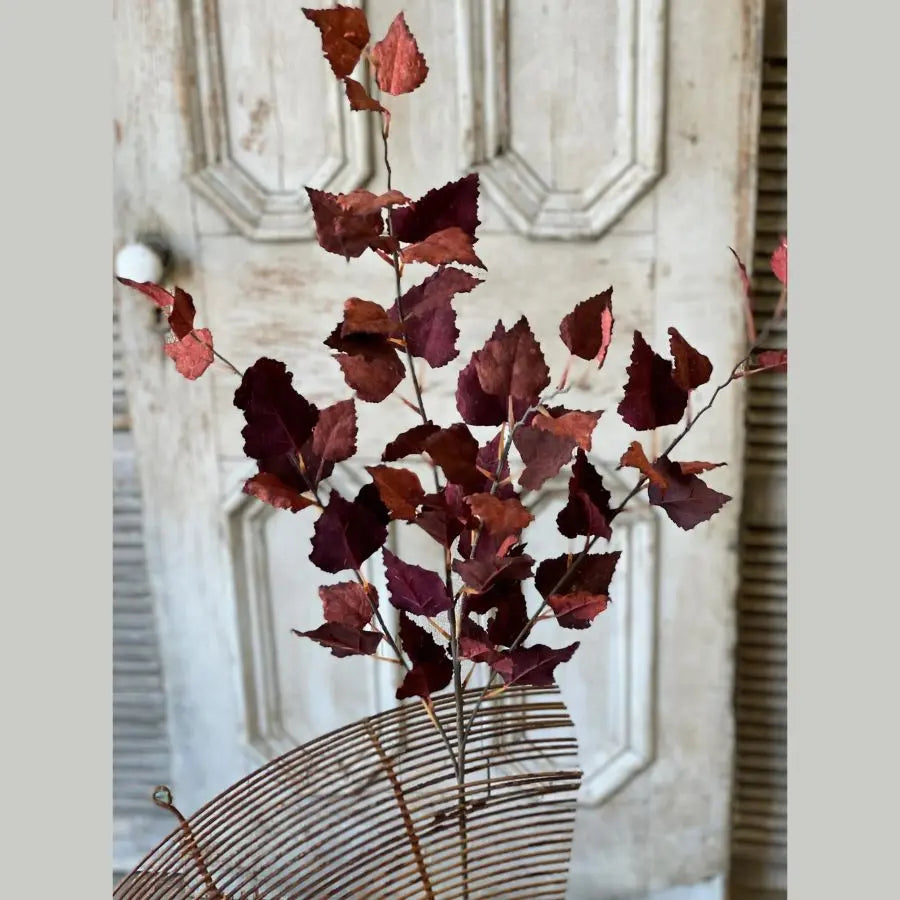 Fall Leaves Spray Branches - Sienna Coloured Faux Floral
